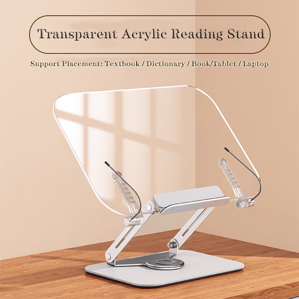 Acrylic Laptop Stand Multifunction Read Book Holder Foldable Tablet ...