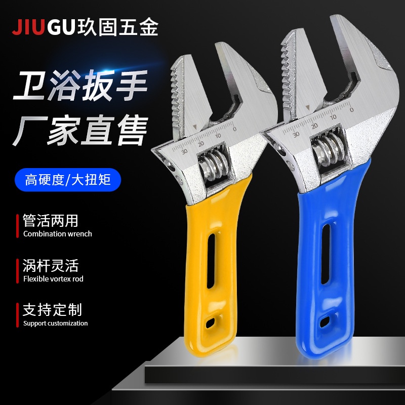 Manufacturer Tube Adjustable Wrench Short Handle Oversized Open-End ...