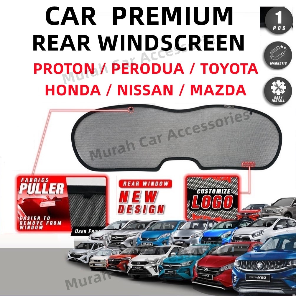 Car Rear Windscreen Car Sunshade Proton Perodua Myvi Axia Viva Alza ...