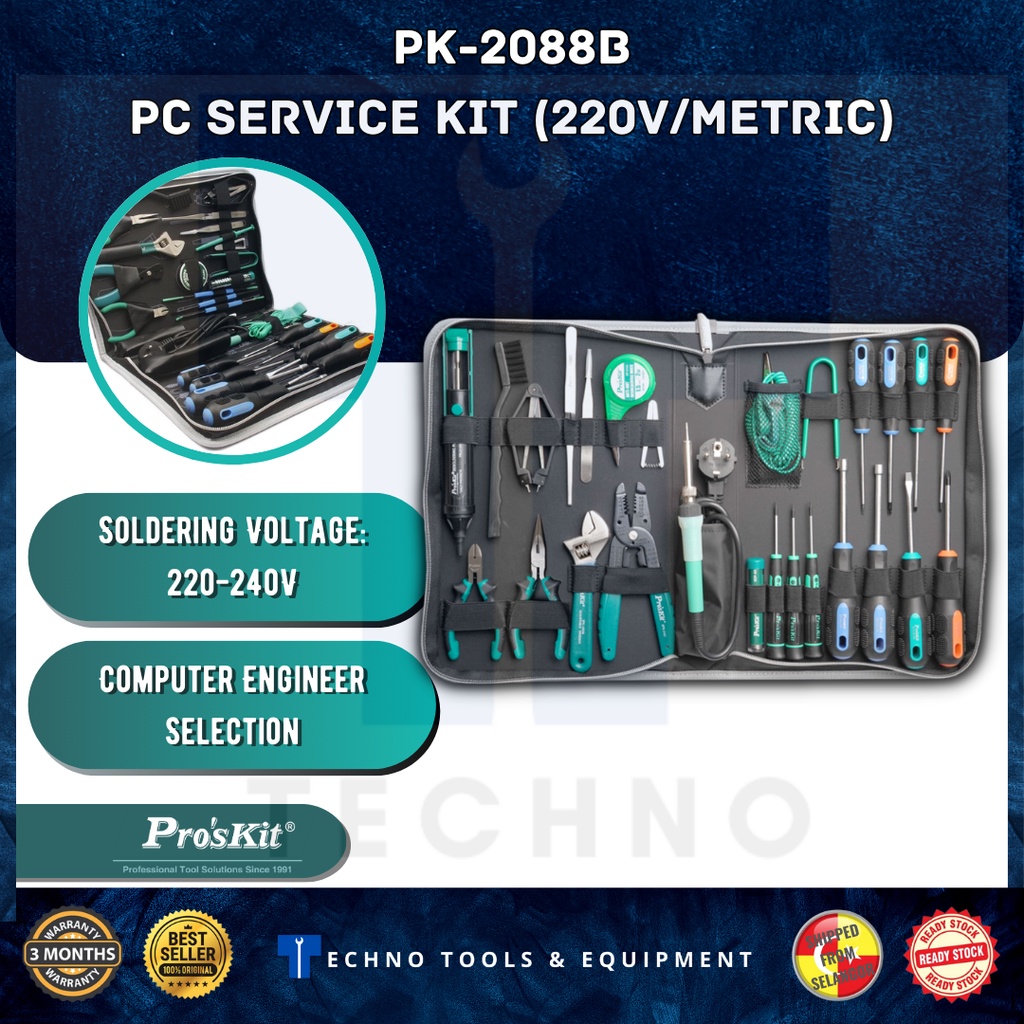 Pro'sKit PK-2088B PC Service Kit (220V/Metric) | Shopee Malaysia