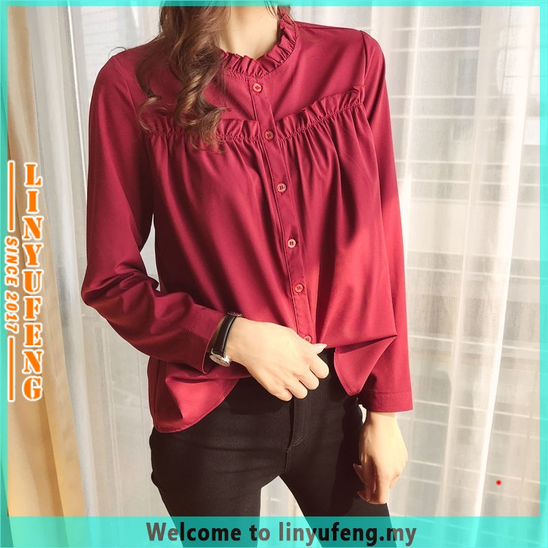 🌈Free Shipping Baju Kurung Moden Perempuan Muslimah Blaus Wanita Terkini Office Wear Ladies Tops ...