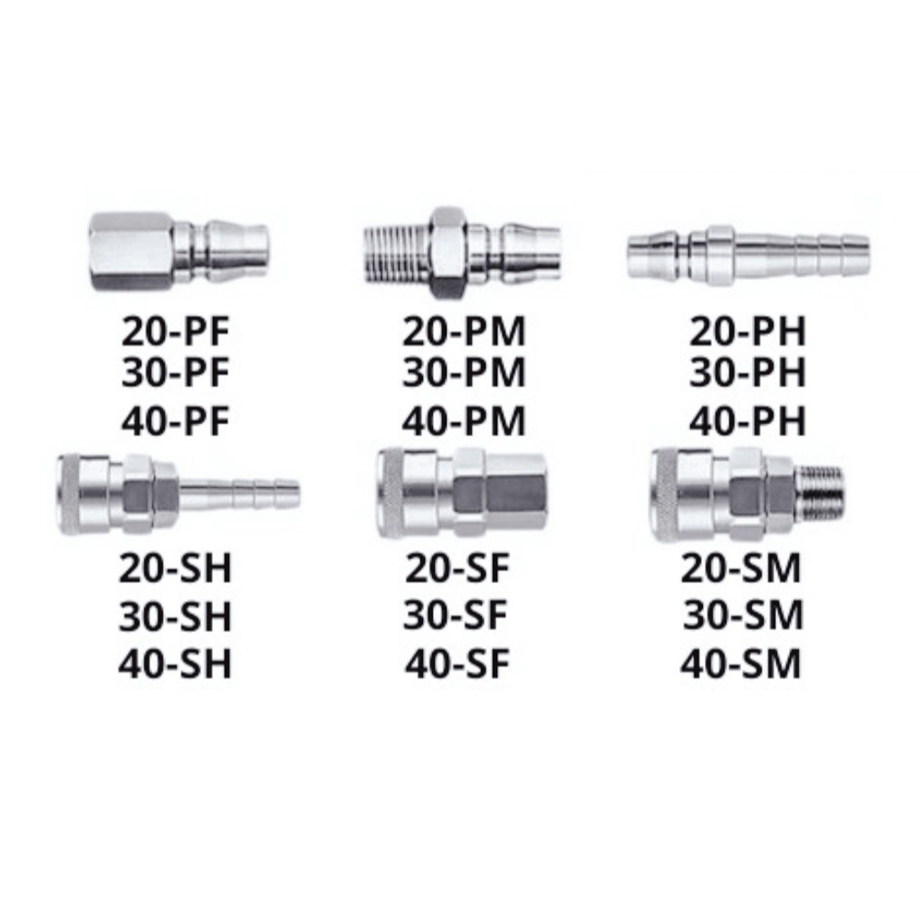 Pneumatic Fittings Air Compressor Hose Quick Couplers High Pressure ...