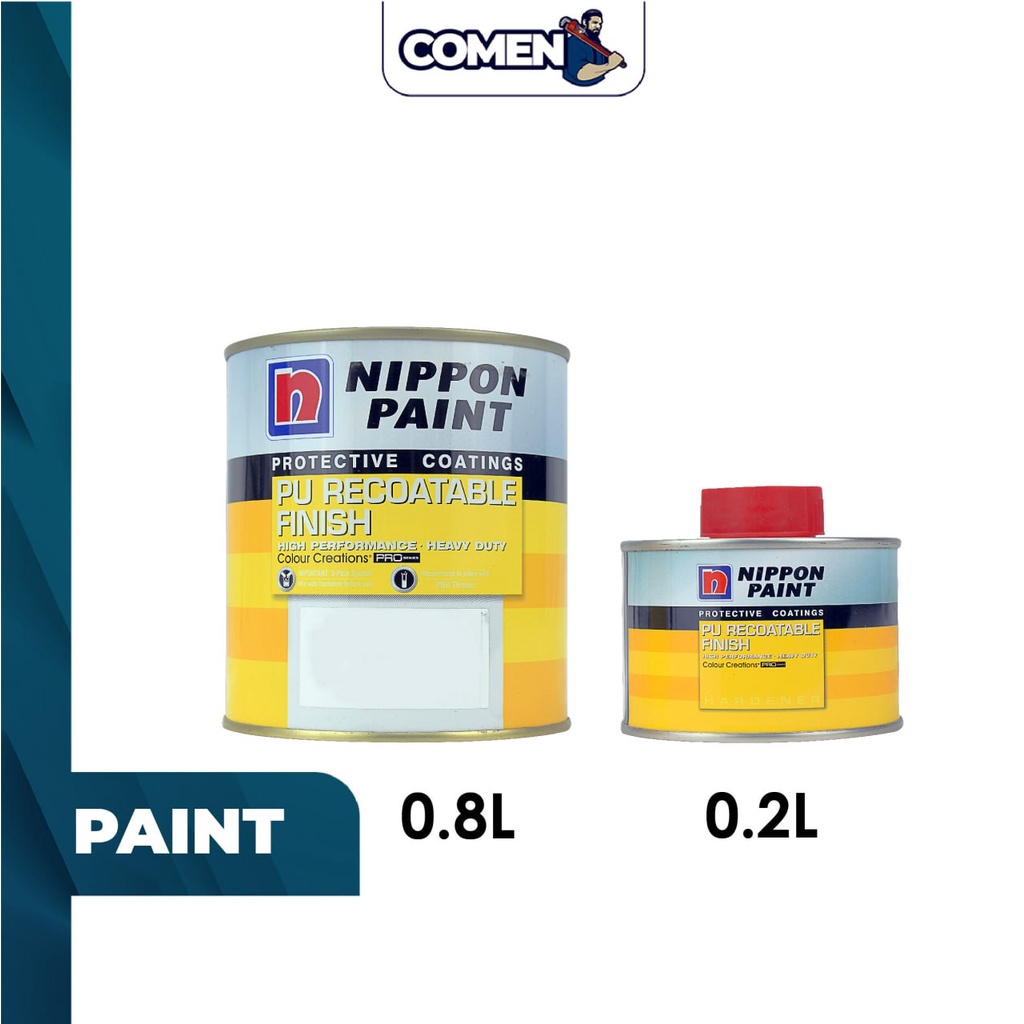 NIPPON PAINT PU Recoatable Finish Gloss 1L Epoxy Floor Tile Masonry ...