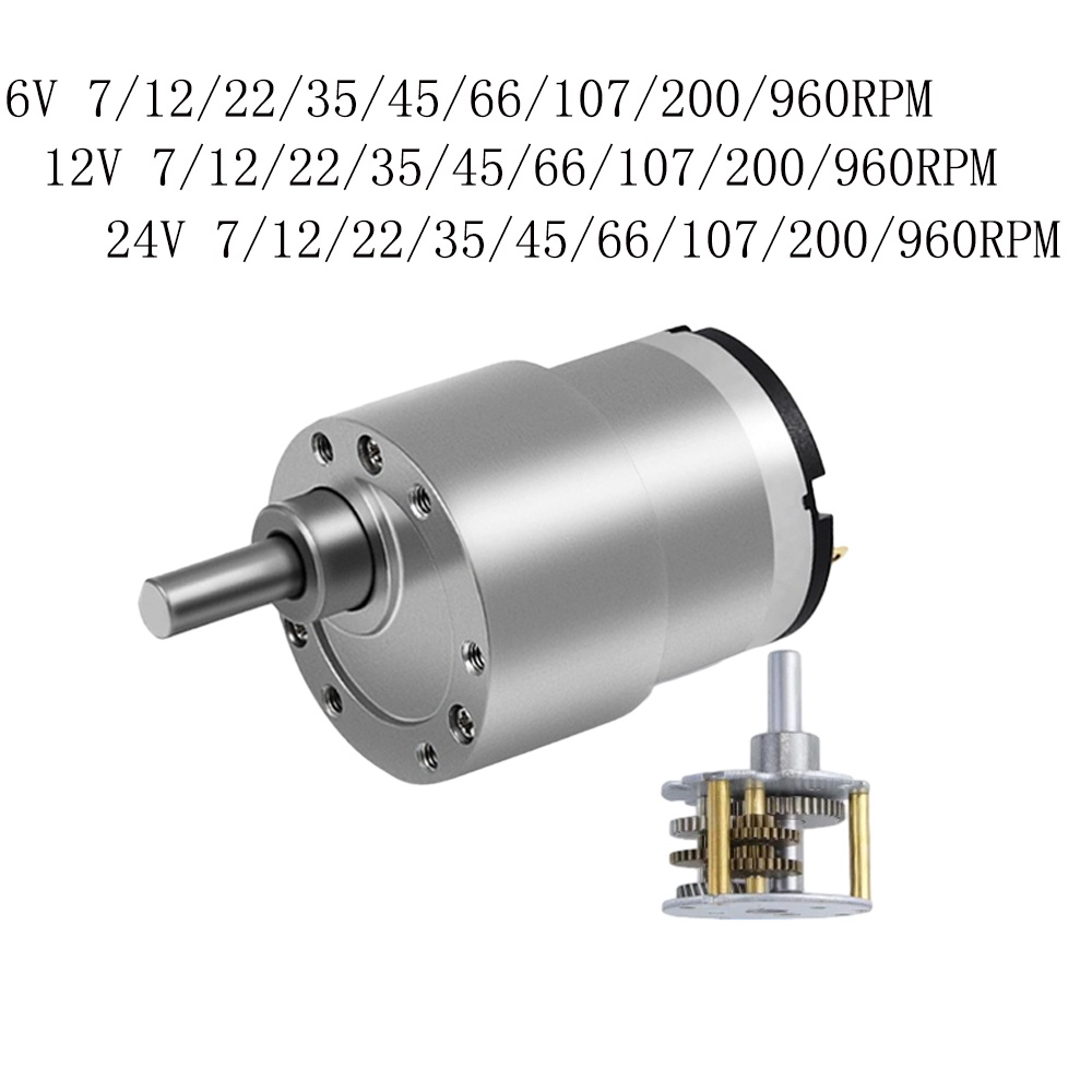 JGB37-520 DC6V/12V/24V High Torque Gear Motor Metal Gear Box Motor RPM Forward Reverse DC Motor ...