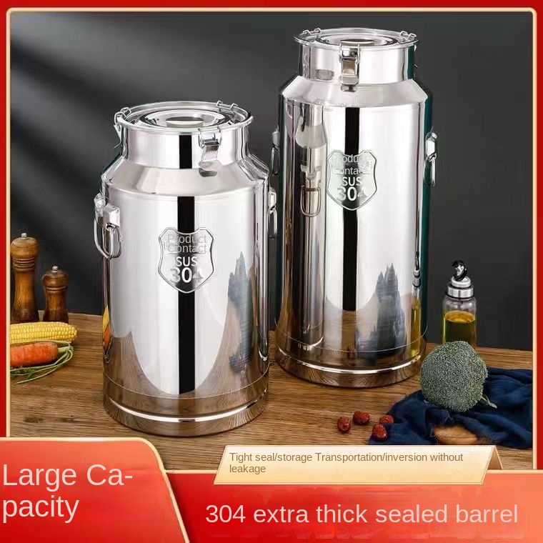 Stainless Steel 304 Sealed Barrel Large-Capacity Milk Barrel Tea Tank ...