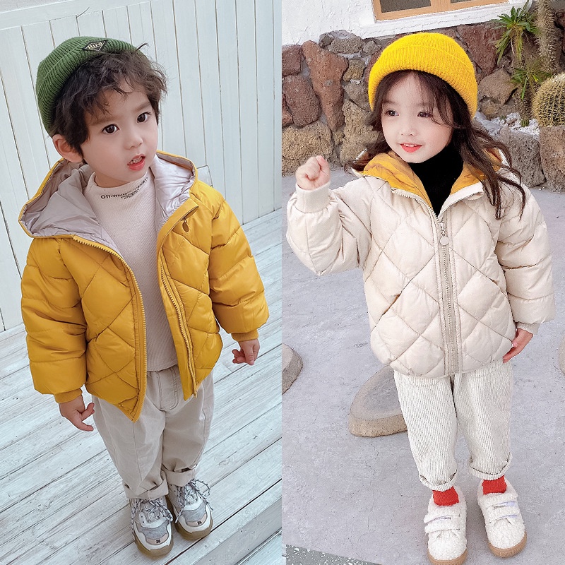 Children's Winter Jacket Baby Toddler Boy Girl Warm Jacket Hooded Down ...