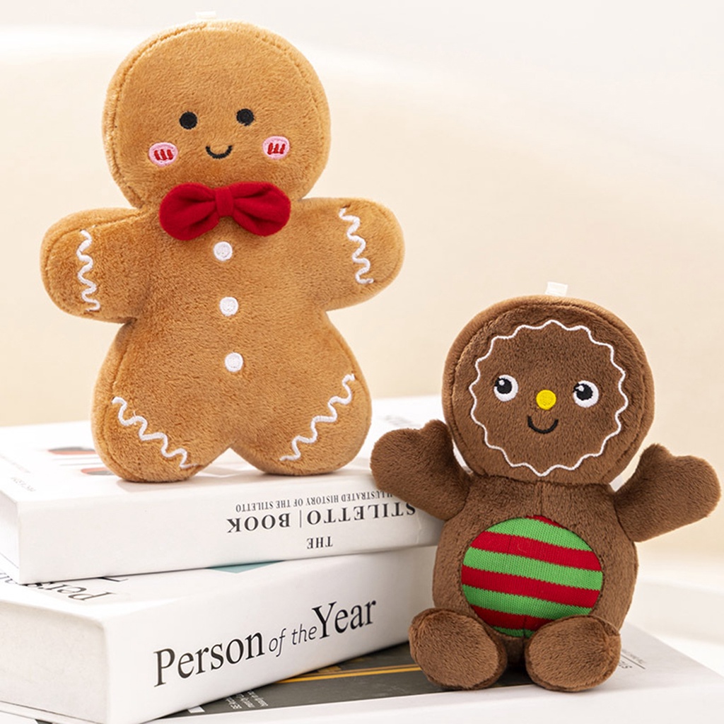 Adorable Ginger Bread Plush Toy Stuffed Caramel Chocolate Gingerbread ...