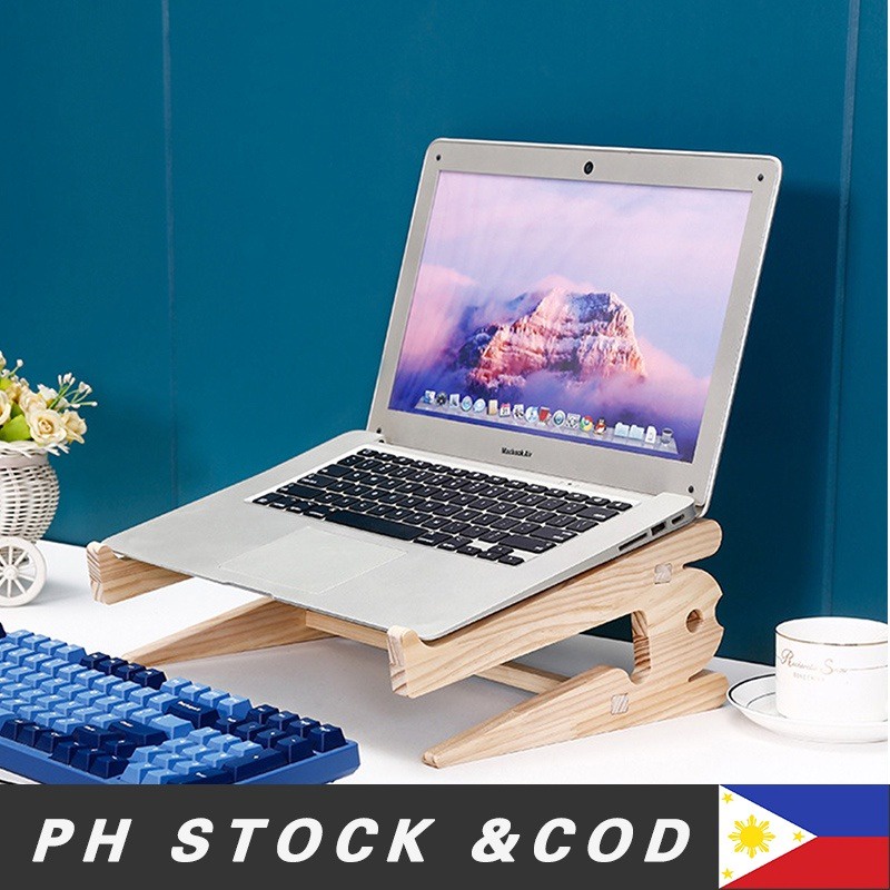 Solid Wood Laptop Stand Computer Stand Monitor Stand Wooden Computer ...