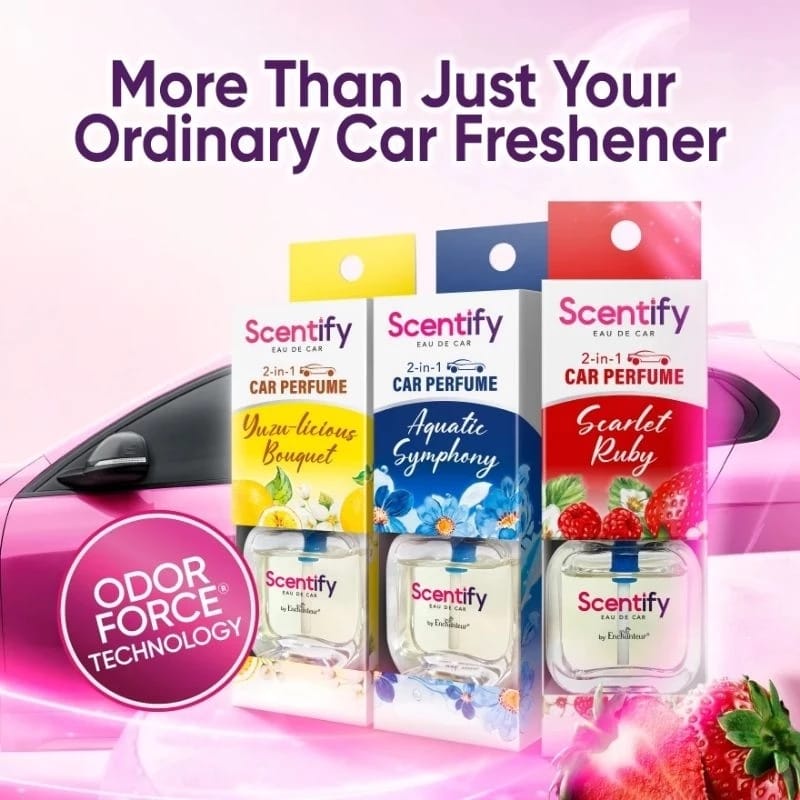 SCENTIFY CAR PERFUME 14 ML SCARLET RUBY AQUATIC YUZU-LICIOUS BY ...