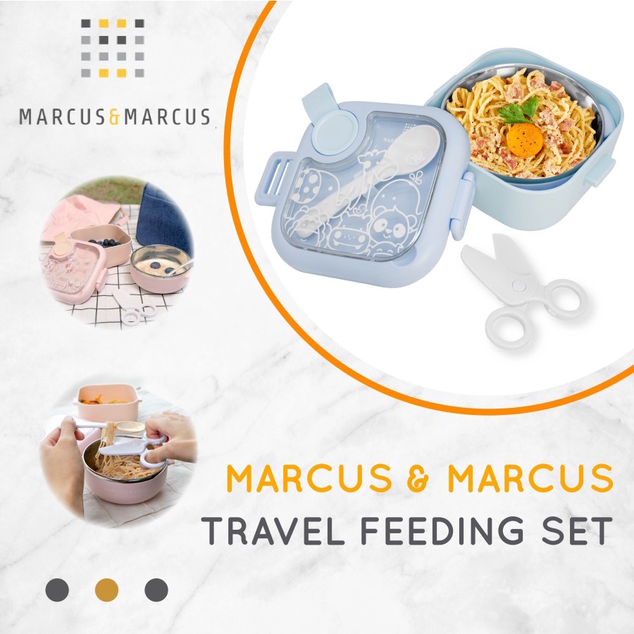 Marcus & Marcus Travel Feeding Set Lunch Box | Shopee Malaysia