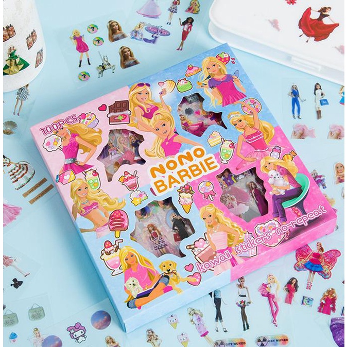 HP Barbie Stickers 100 Sheets Waterproof Stickers Tumblr Drink Bottle ...