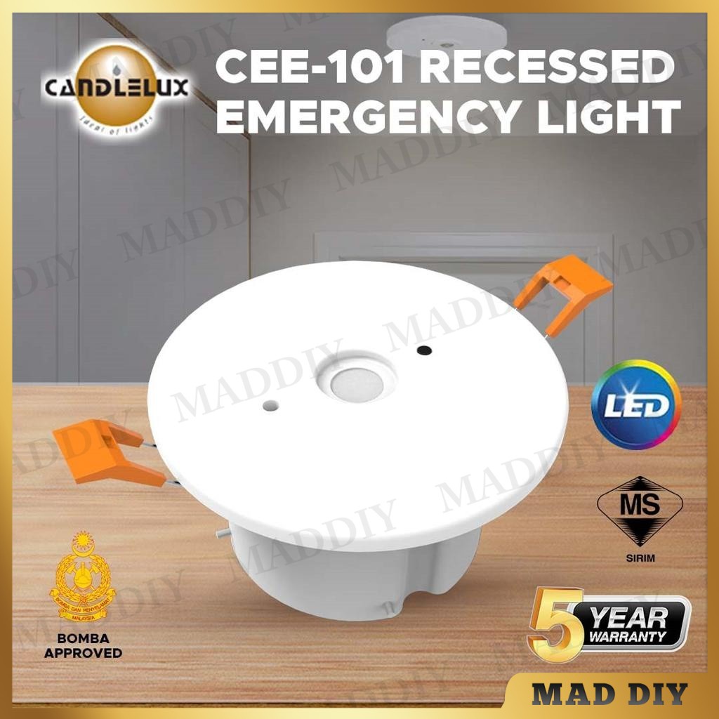CANDLELUX CEE-101 RECESSED EMERGENCY LIGHT ROUND EMERGENCY EYEBALL LIGHT | Shopee Malaysia