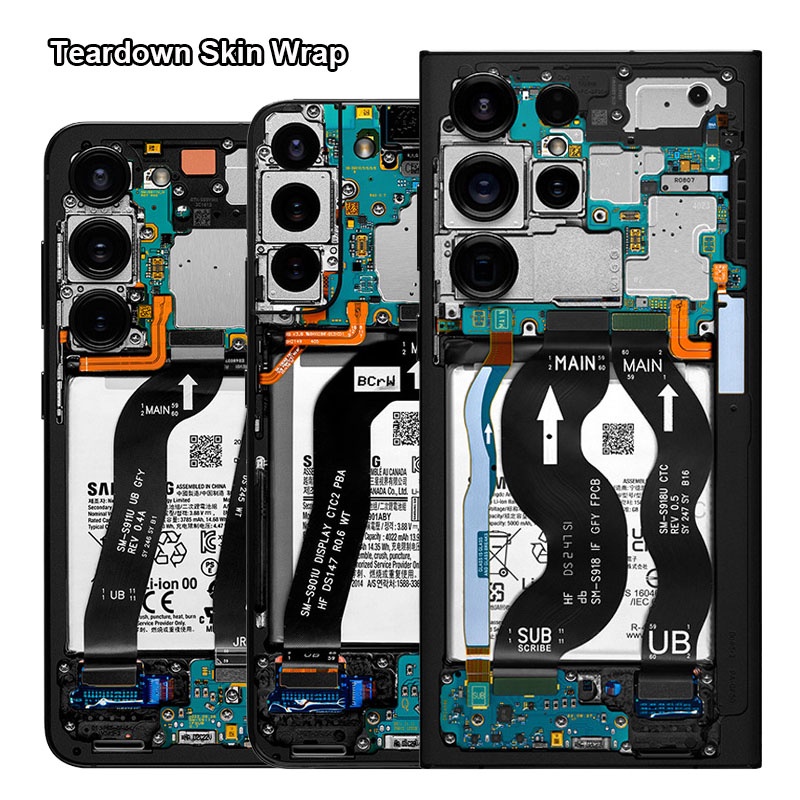 Samsung Galaxy S23 S22 S24 S25 Ultra Plus Decal Skin Teardown Back ...