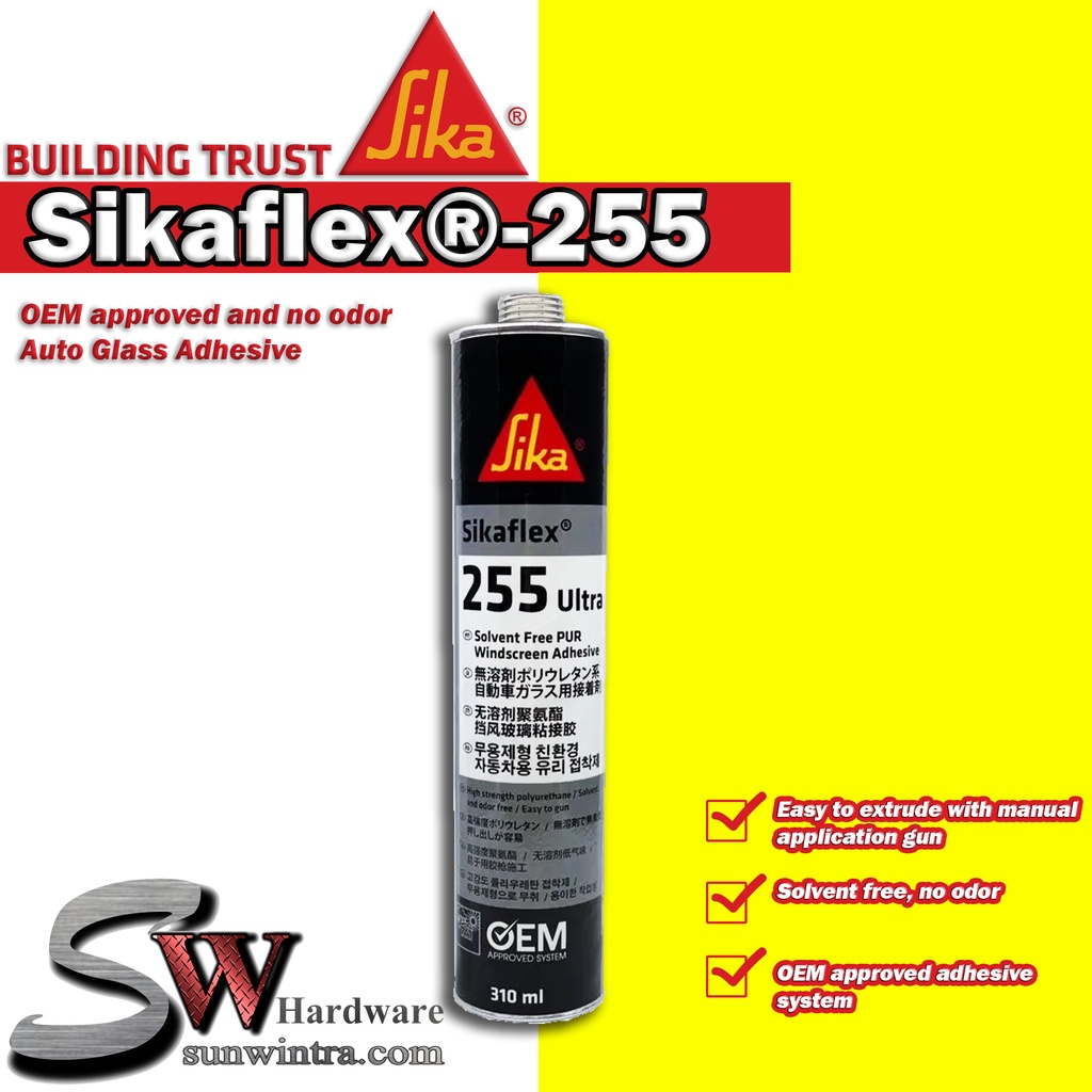 SIKA SikaFlex 255 Ultra Sikaflex®-255 Ultra No odor Auto Glass Adhesive ...