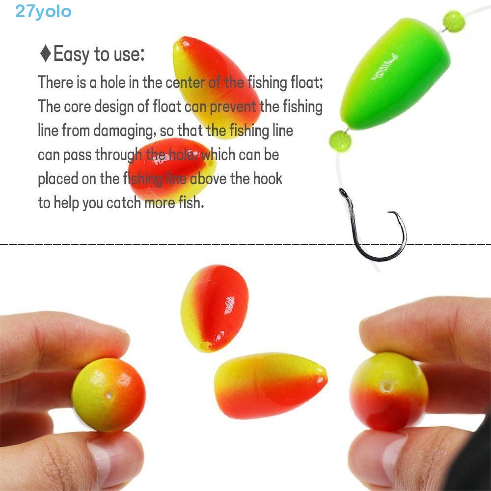 YOLO 30pcs Fishing Foam Float, High Sensitivity Conical Shape Fishing ...
