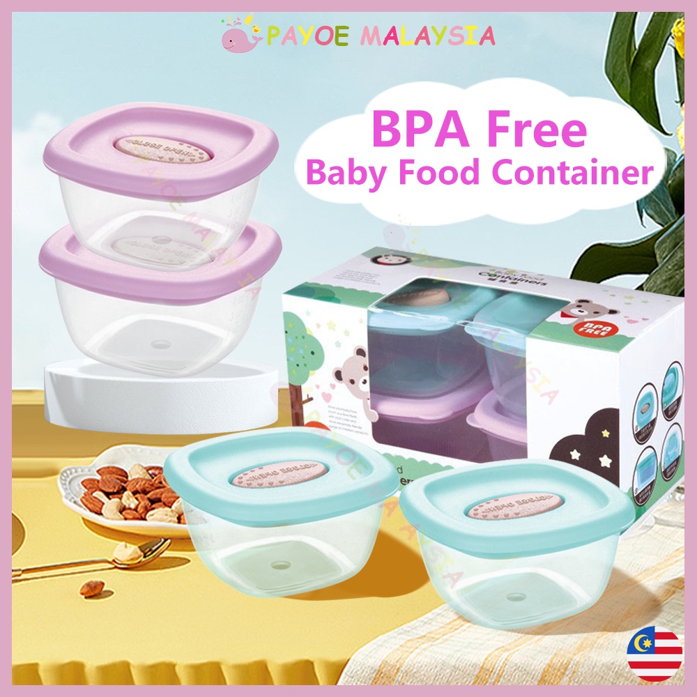 Payoe 120ML Baby Food Box Snack Fruit Storage Cups Feeding Bowl ...