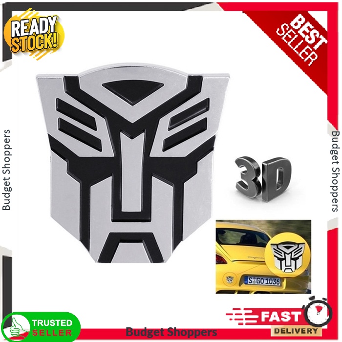 Metal 3D Car Sticker | 3D Car Hood Ornament Decal Transformer Autobots ...