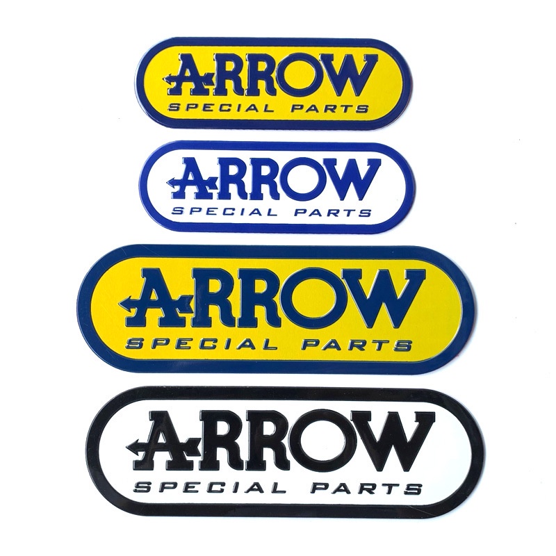 Aluminum Sticker ARROW Emblems Heat-resistant Exhaust Stickers ...