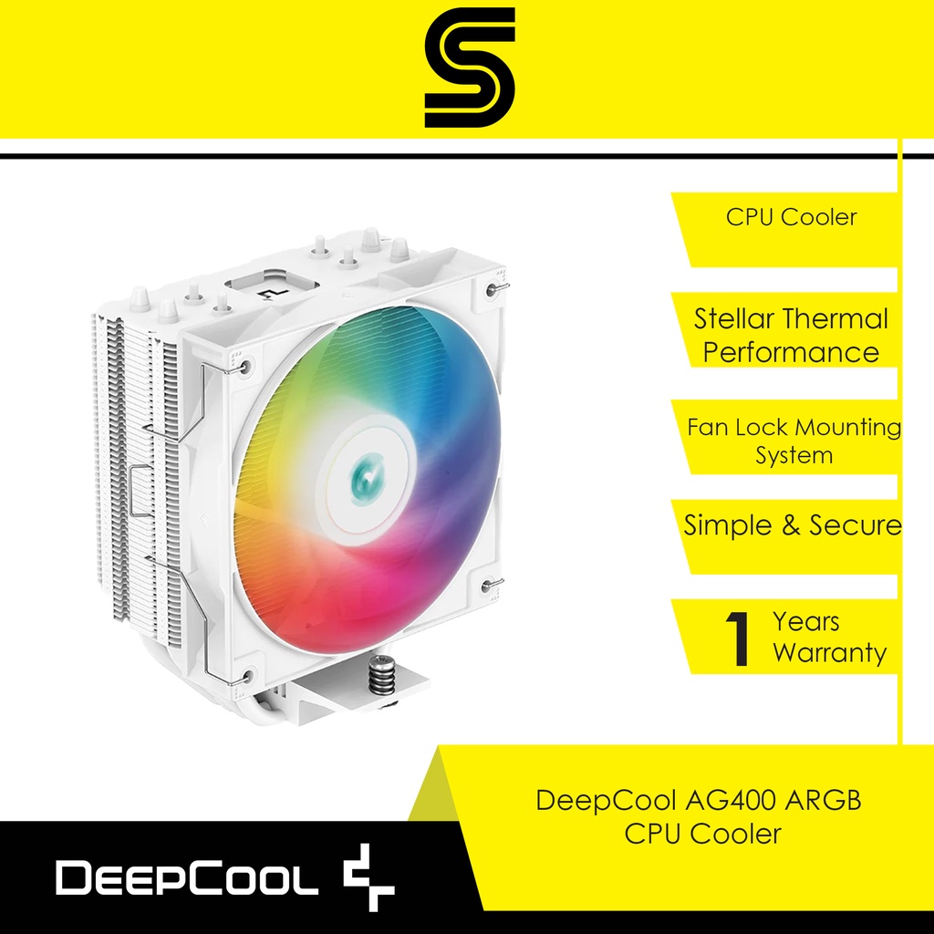 DEEPCOOL AG400 ARGB CPU Cooler | Shopee Malaysia