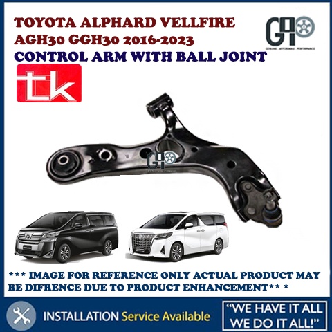 TOYOTA ALPHARD VELLFIRE AGH30 GGH30 2016-2023 TK FRONT LOWER CONTROL ...