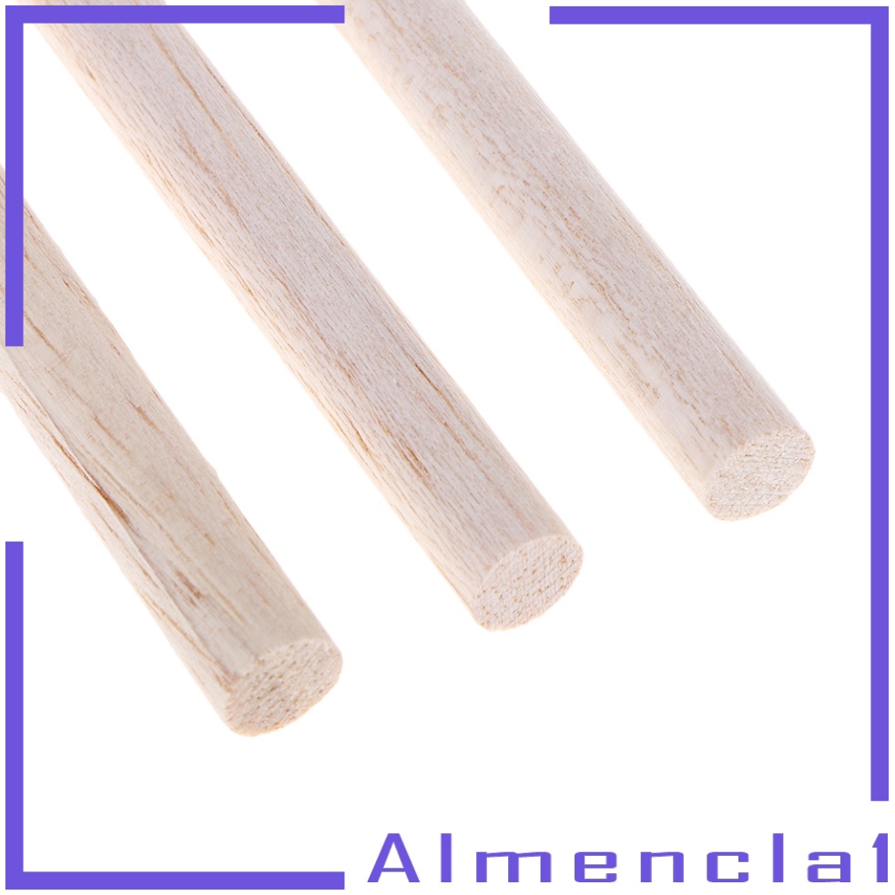 [AlmenclaabMY] 50/80/110/150mm Rustic Natural Round Balsa Wood Stick ...