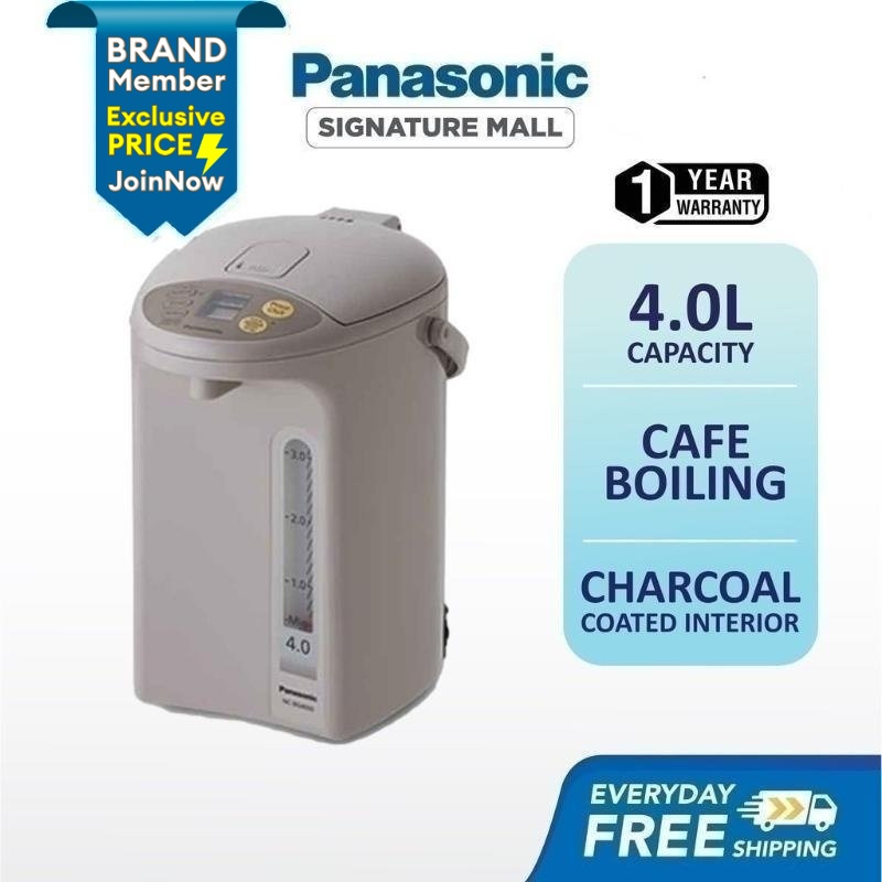 PANASONIC NC-BG4000 Thermo Pot 4.0L NC-BG4000CSK Keep Warm 6 Hours Timer Slow Drip Cafe Boiling ...
