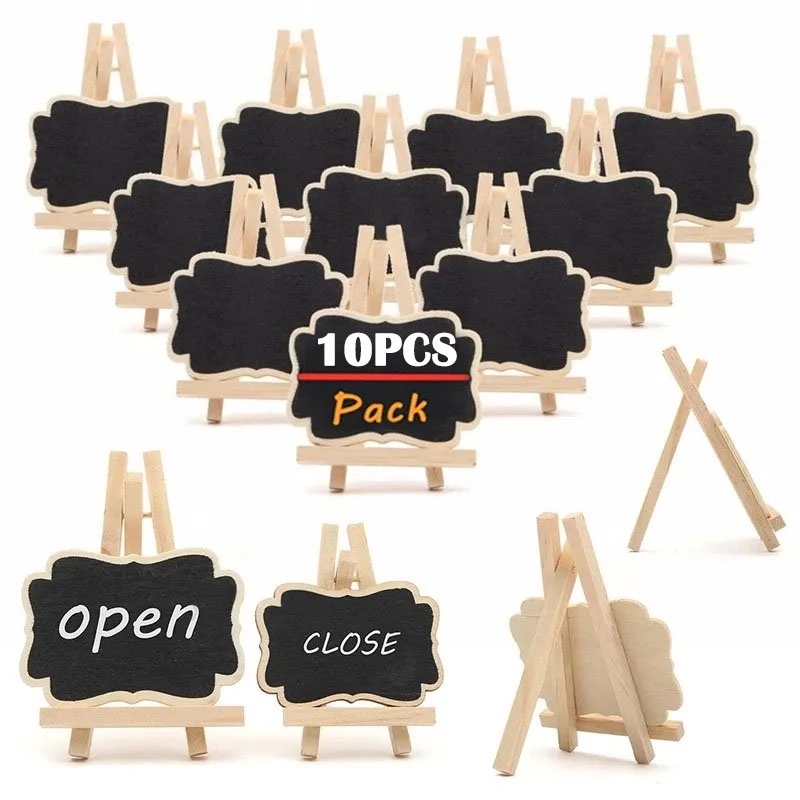 Mini Chalkboard Price Tag Holder Black Board with Stand Tanda Harga ...