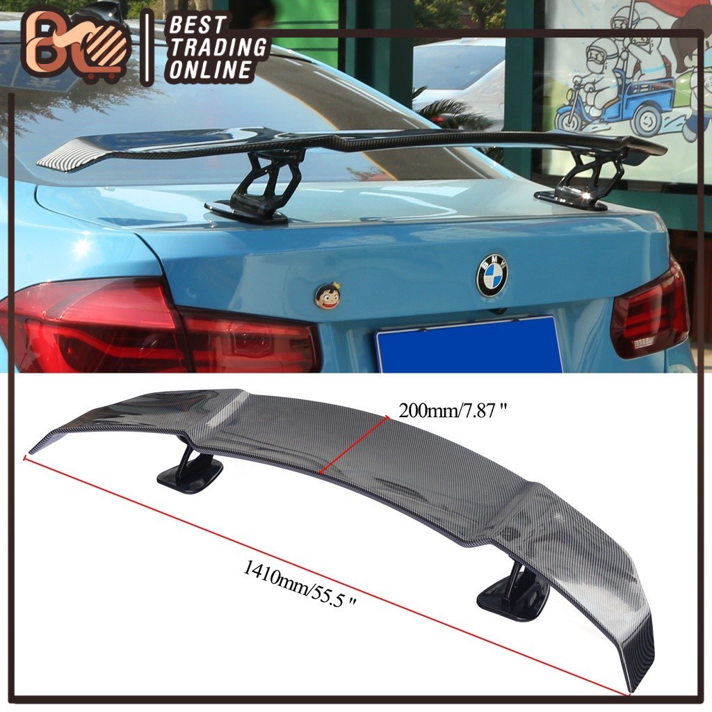 bmw Rear Spoiler 52'' Racing Trunk Wing GT Style Gloss Black | Shopee ...