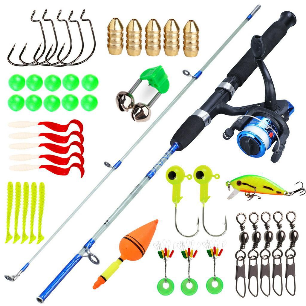 Fishing Rod And 5.2:1 Gear Ratio Rotating Fishing Reel Set Complete Set ...