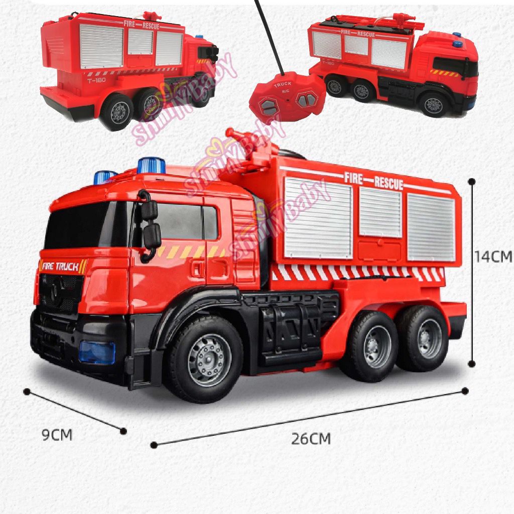 Kereta Lori Bomba Kawalan Juah RC Fire Truck 4-chll Remote Control Fire Engine Toy Cars Vehicles ...