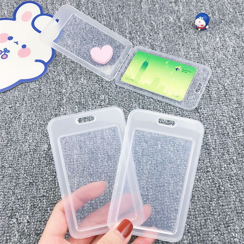 Transparent Transparent Work ID Card Holder Keychain Access Control Bus ...