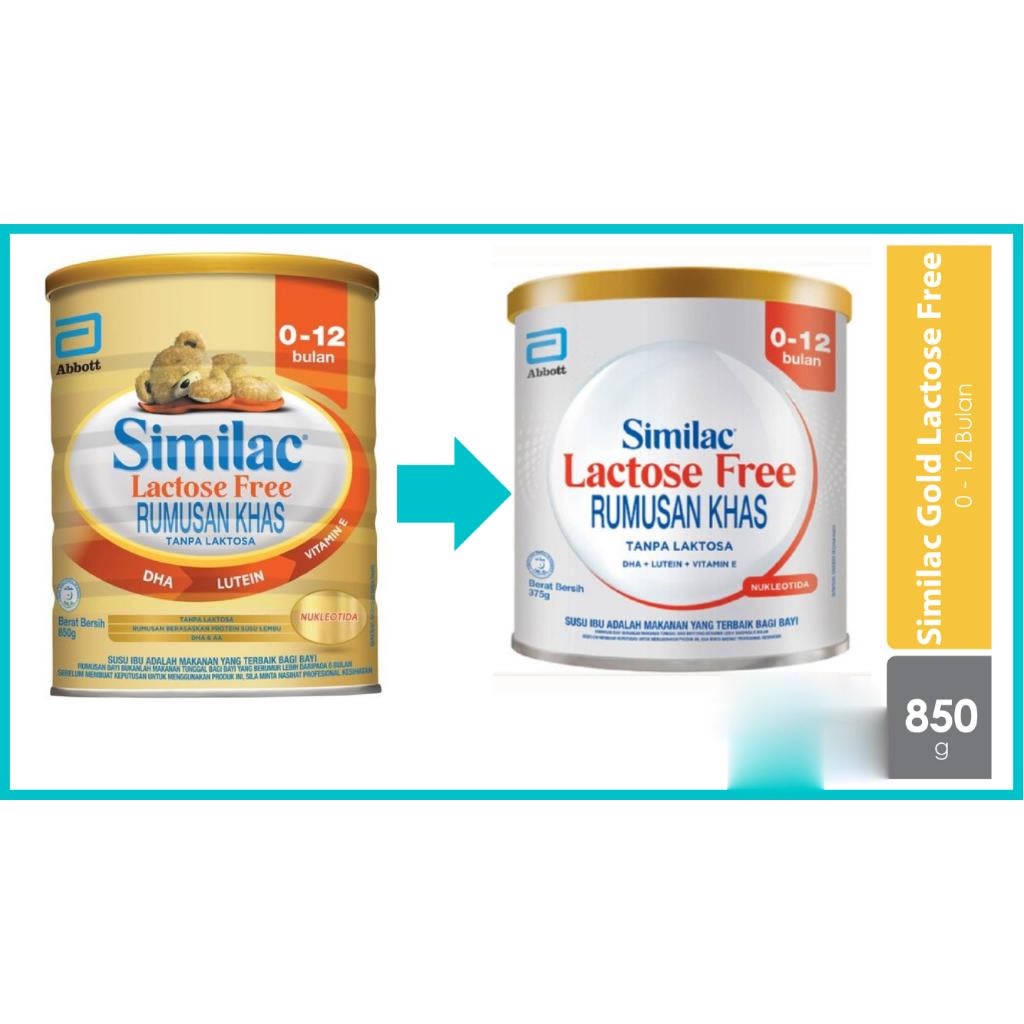 SIMILAC Gold Lactose Free LF (Tanpa Lactosa) 375g / 850g | Shopee Malaysia