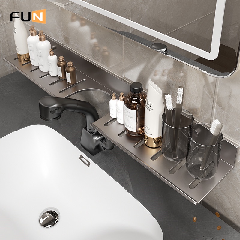 [FUN] Front Mirror Rack Toilet Faucet Storage Rack Washstand Wall ...