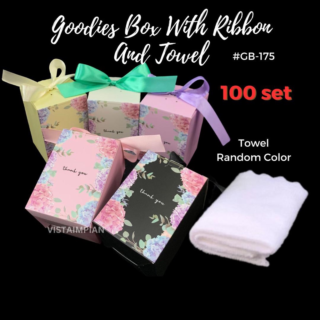 DG175 : 100pcs Doorgift Box | Goodies Box With Ribbon | Kotak Goodies ...
