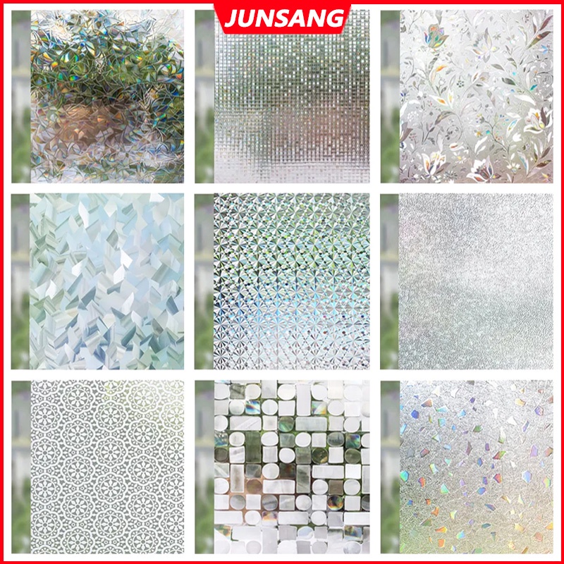 Window Film Sticker 3D Rainbow Static Cling Window Sticker Removable ...