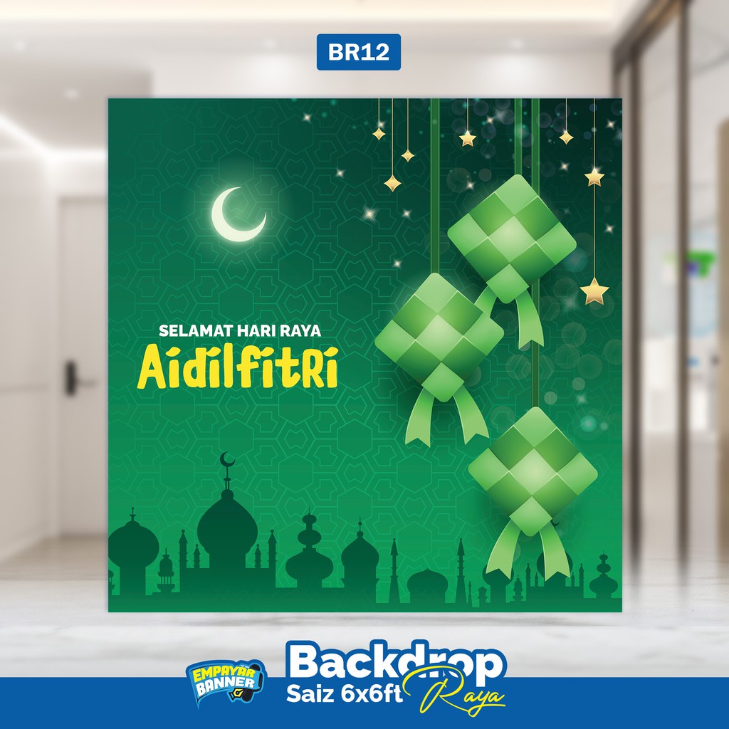 Banner Decoration / Backdrop Hari Raya Aidilfitri / Rumah Terbuka ...