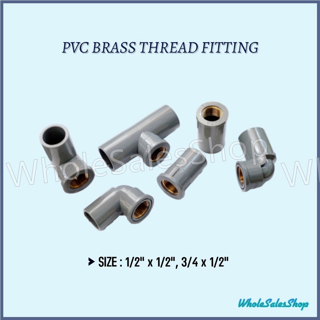 PVC BRASS THREAD FITTING PVC P/T SOCKET ELBOW TEE WITH BRASS THREAD ...