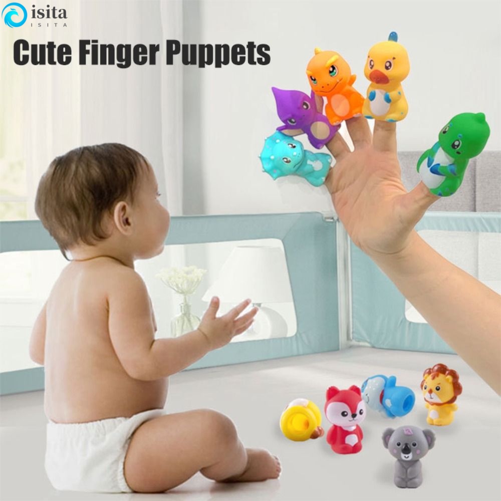 ISITA Dinosaur Hand Puppet Soft Rubber For Boy Kids Role Playing Toy ...