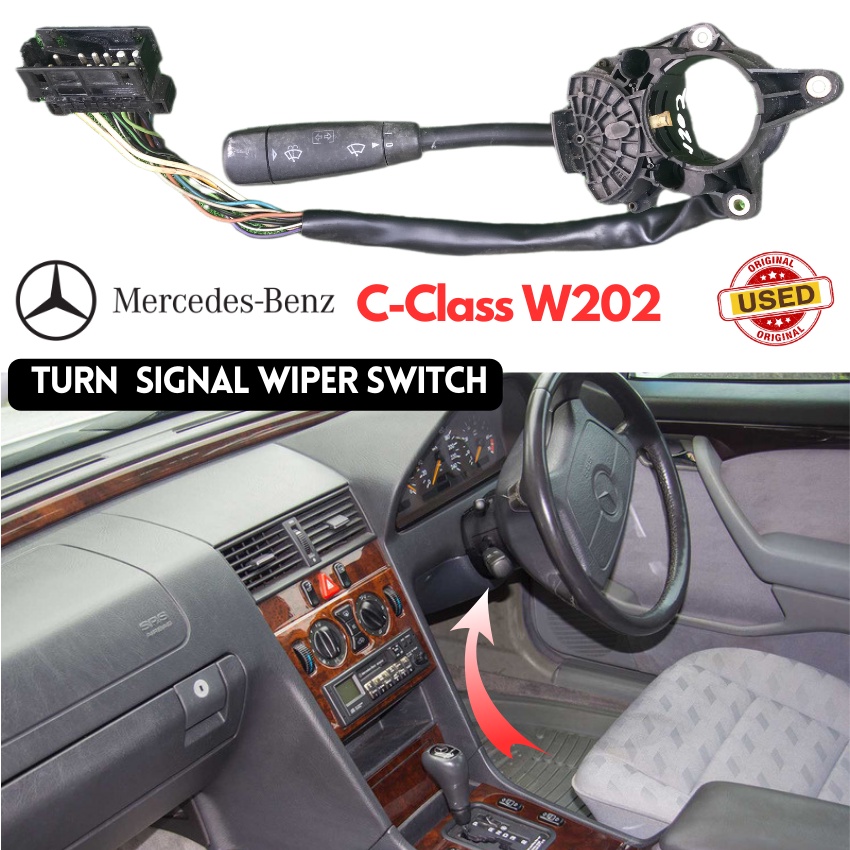 Mercedes Benz C-Class W202 Turn Signal Wiper Switch Stalk Original Used ...