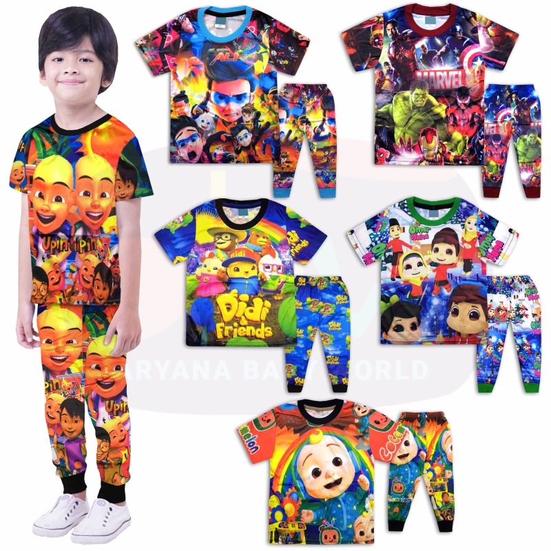 Kids Cartoon Full Print Microfiber Pajamas-Random Color(2-6Y) Kids Girl ...