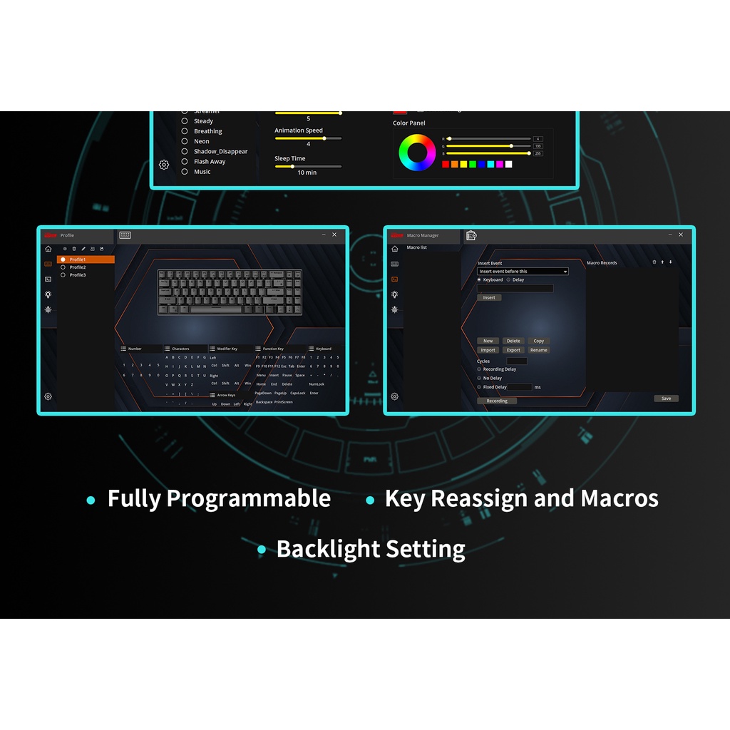 Royal Kludge RK96 Wireless Bluetooth Mechanical Three mode RGB Hotswap ...