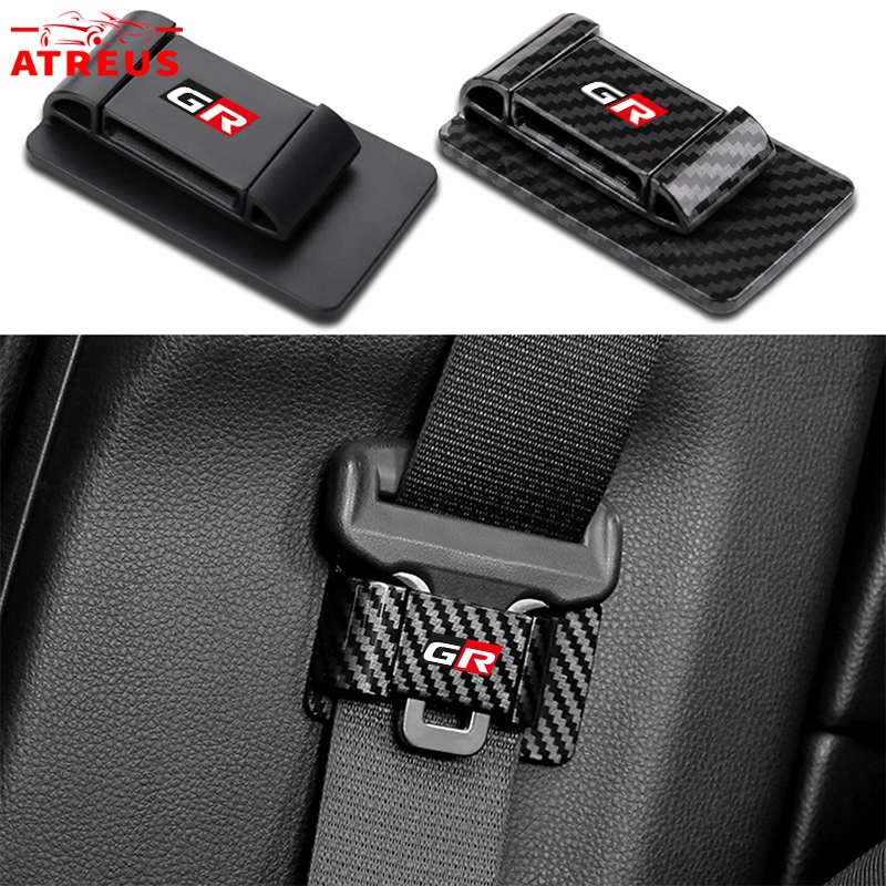 Toyota GR Carbon Fiber Car Seat Belt Retainer Holder Stabilizer Clips ...