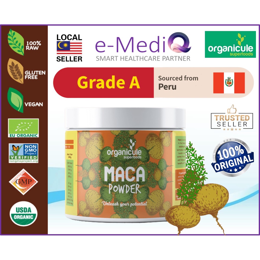 Maca Powder by Organicule 250g (Energy/Stamina/Performance/Hormone ...