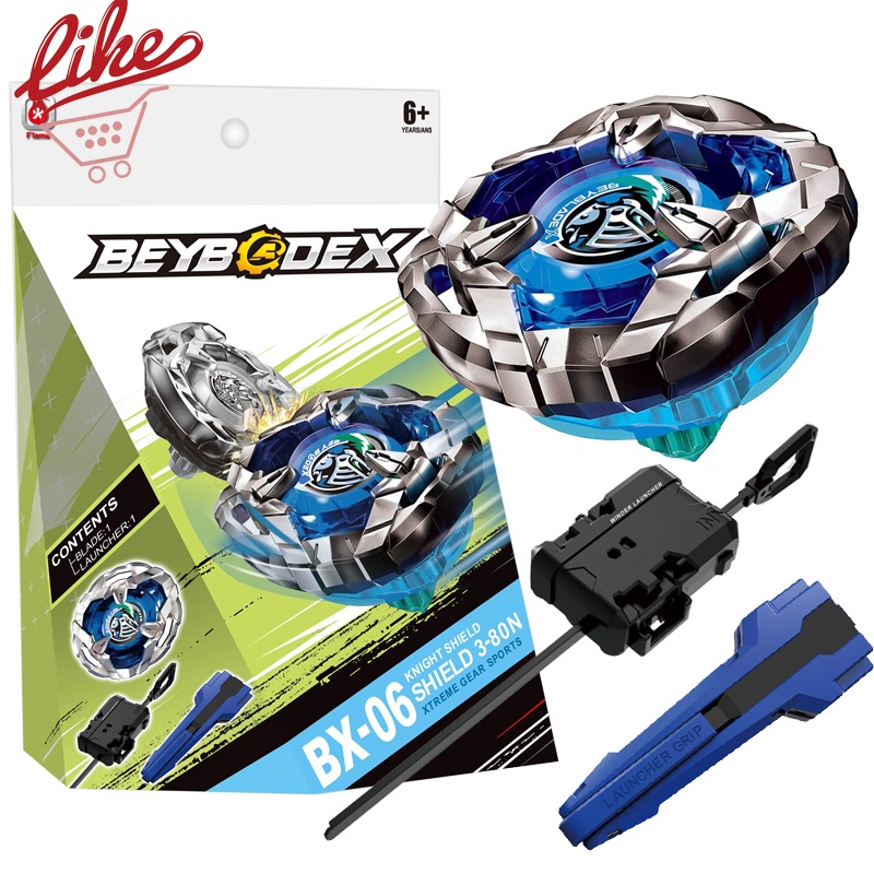 Beyblade X BX-06 Knight Shield 3-80N Beyblade Xtreme with Launcher Grip Set for Beyblade Burst ...