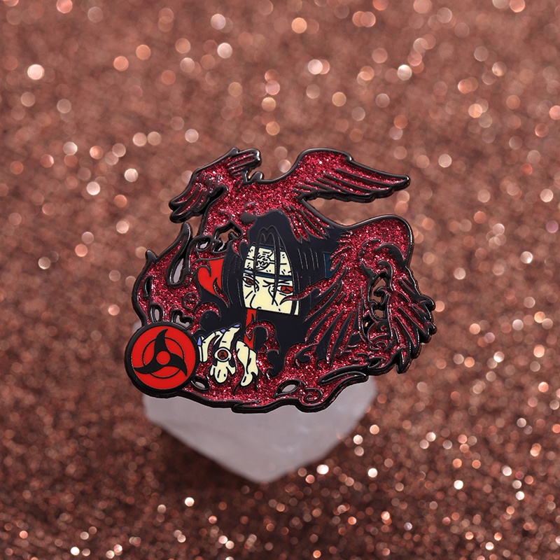 Anime Uzumaki Naruto Figure Enamel Lapel Pins Uchiha Madara Brooch ...