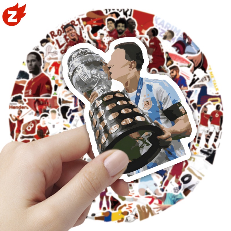 50 New Style 2022 Katar World Cup Football Star Graffiti Stickers ...