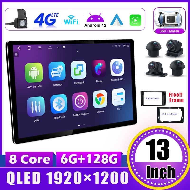 【13inch 8Core 6G+128G】Android Player Support 360 Panoramic Navigation ...