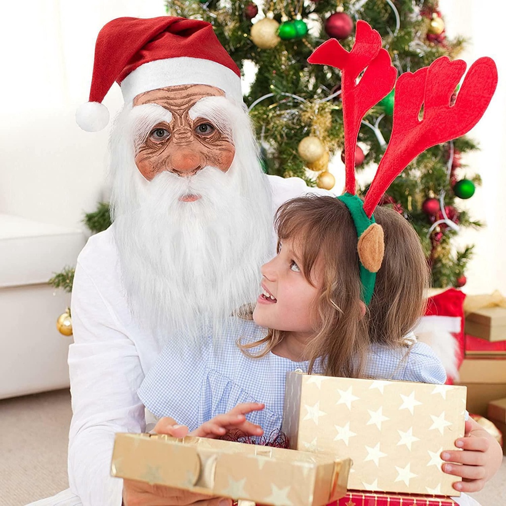 Santa Claus Latex Mask Christmas Full Head Latex Mask Realistic Face ...