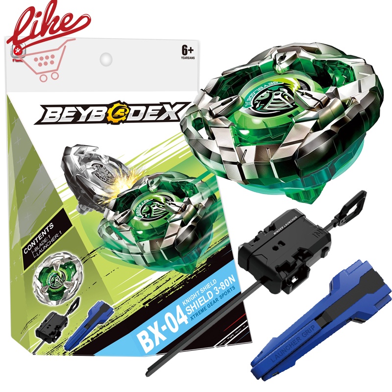 Beyblade X BX-04 Knight Shield 3-80N Beyblade Xtreme with Launcher Grip ...
