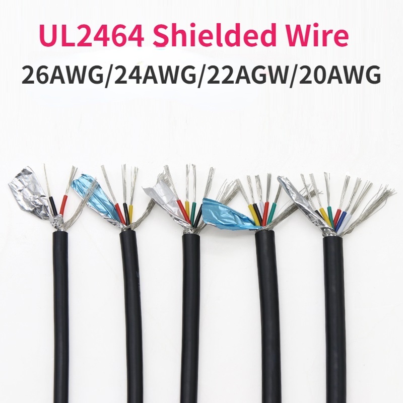5 Meters UL2464 Shielded Wire 26/24/22/20AWG Channel Audio Line multi ...